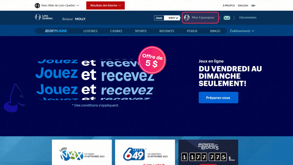 Offre Jouez et recevez - lotoquebec.com